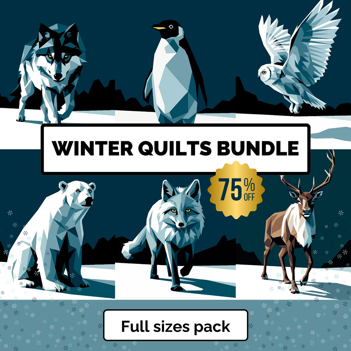 Winter Animals Bundle – Modern Quilt Patterns