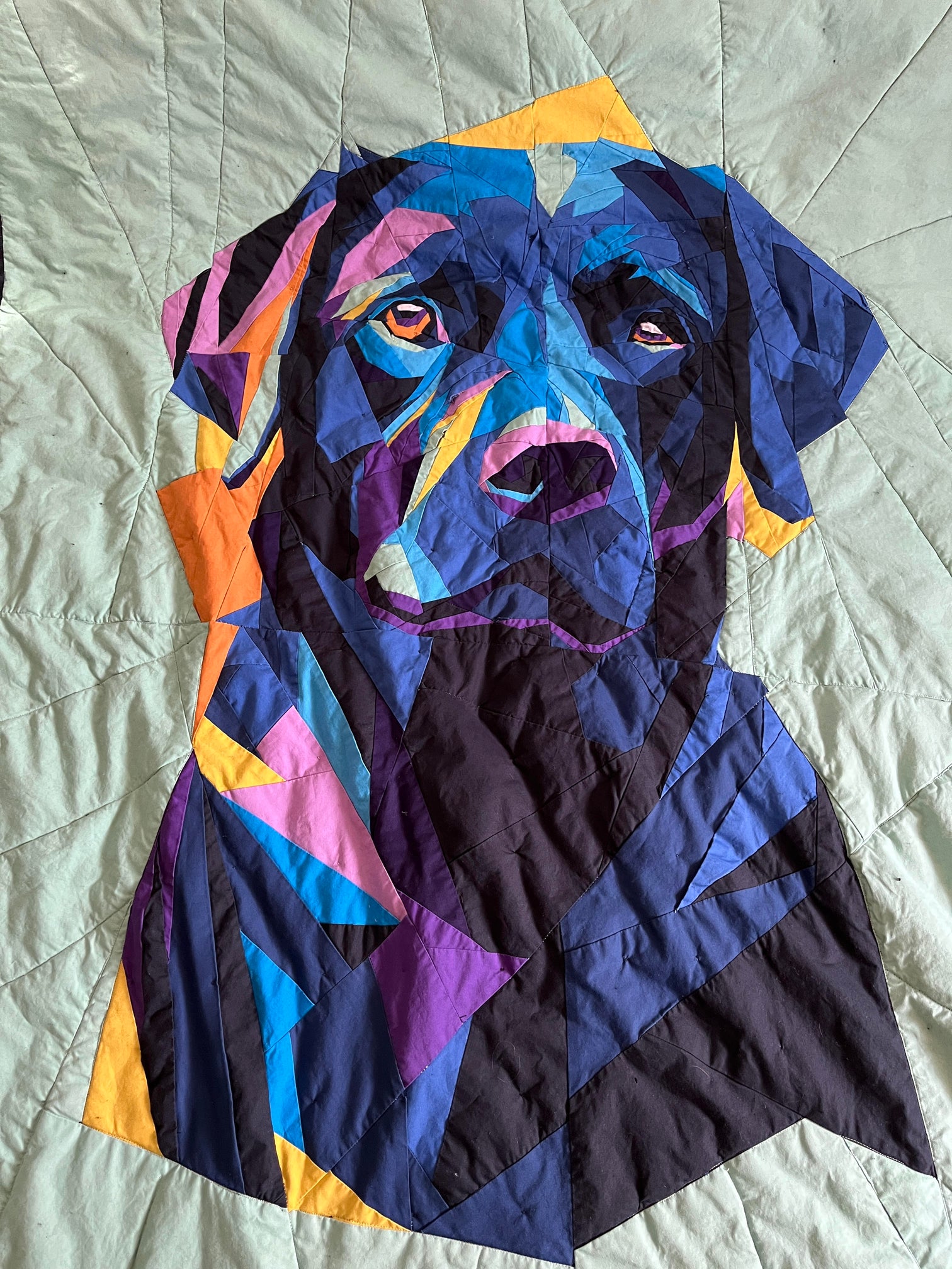 Black Labrador Dog Paper piecing Quilt Pattern – Modern Quilt Patterns