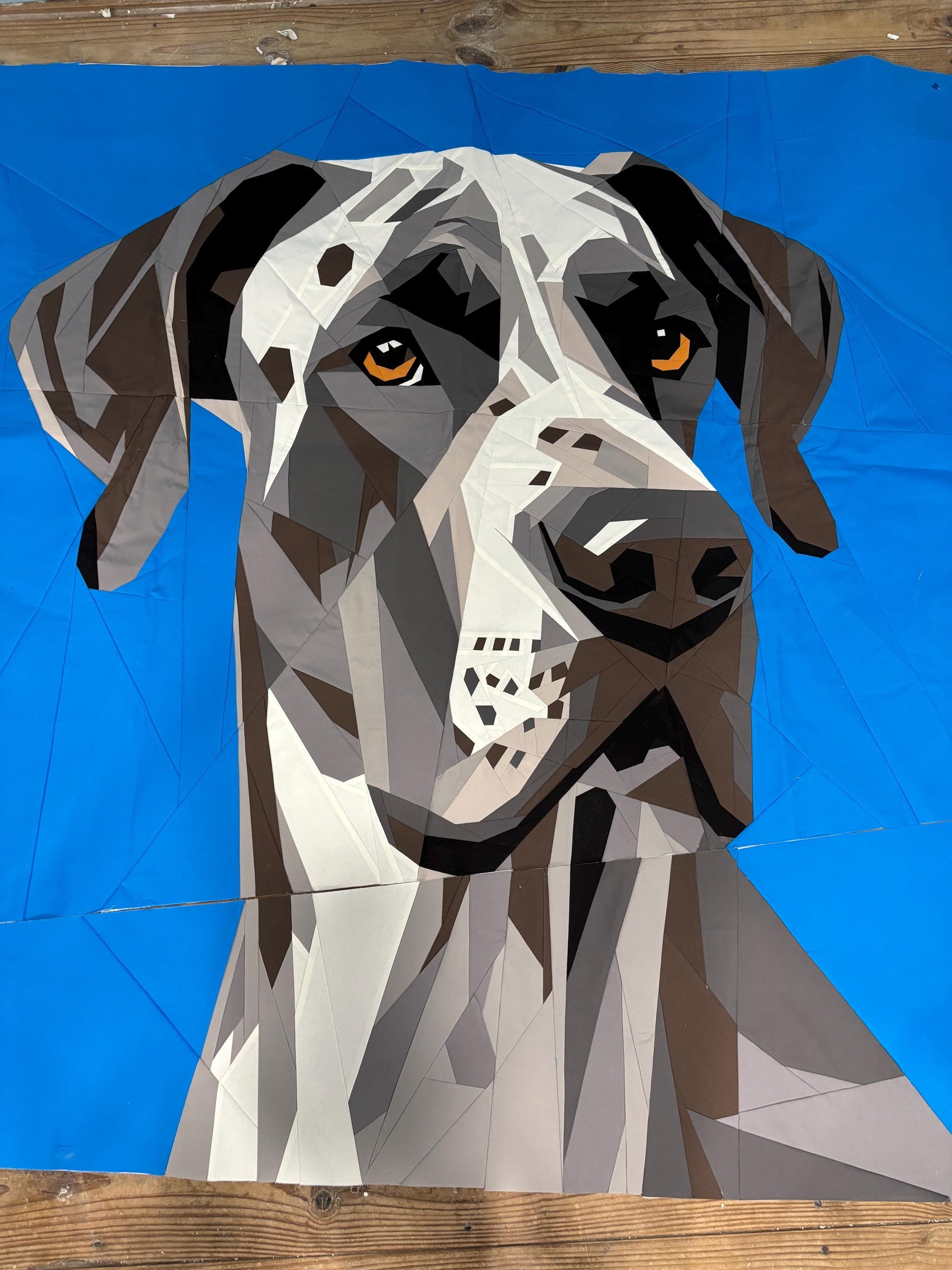 Merle Great Dane Dog Paper Piecing Quilt Pattern – Modern Quilt Patterns