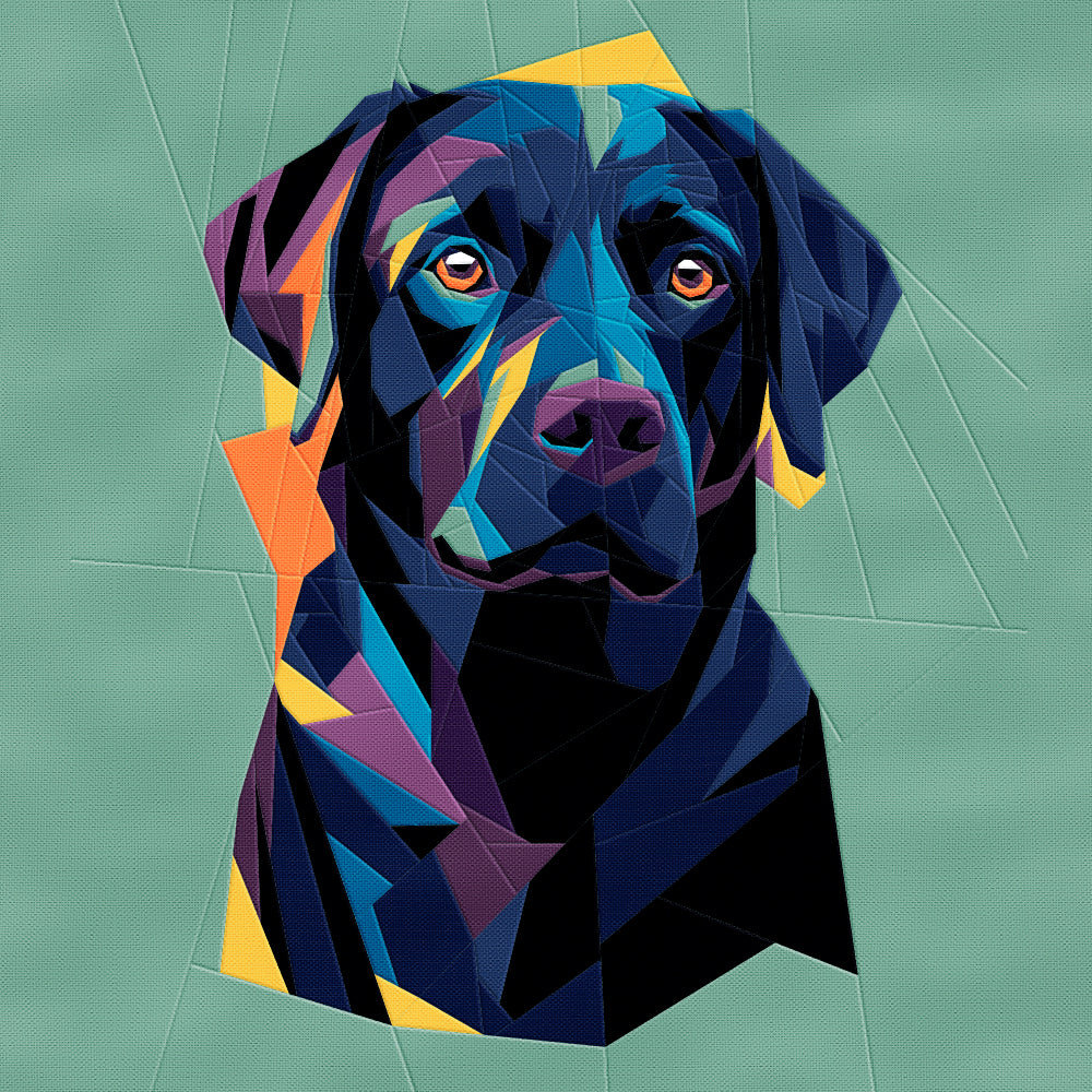 Black Labrador Dog Paper piecing Quilt Pattern – Modern Quilt Patterns