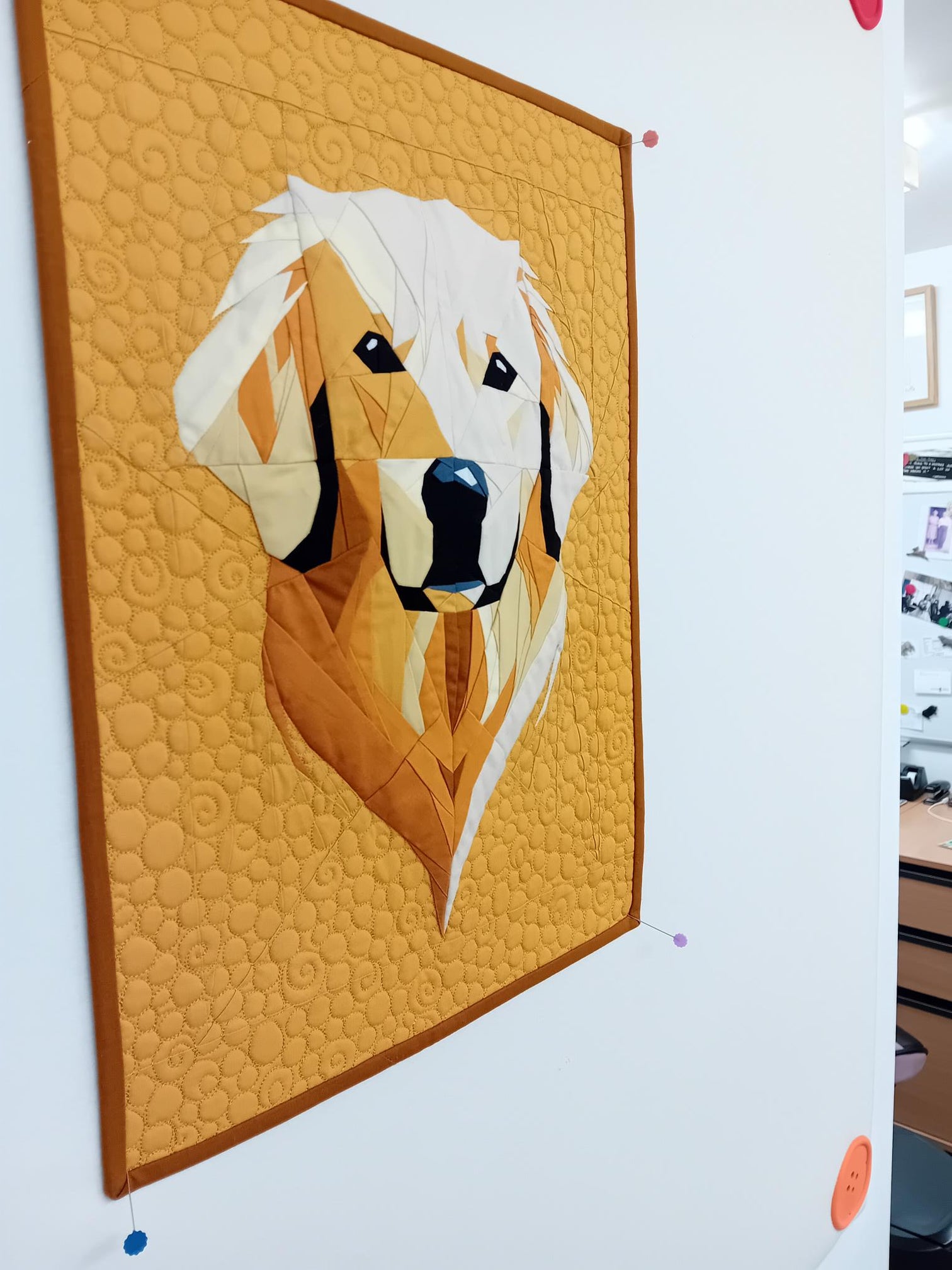 Golden Retriever Dog Paper Piecing Quilt Pattern – Modern Quilt Patterns