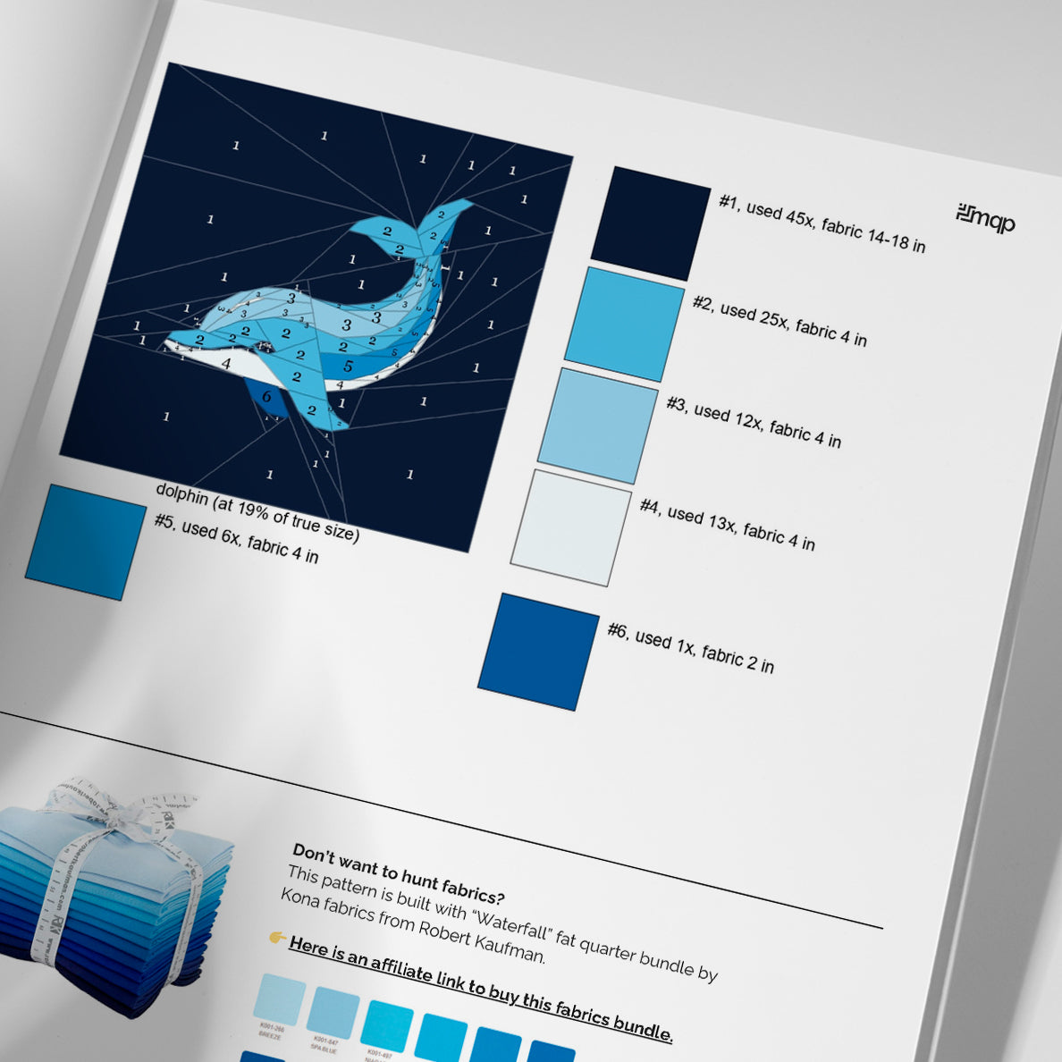 Dolphin Quilt Pattern for beginner – Modern Quilt Patterns