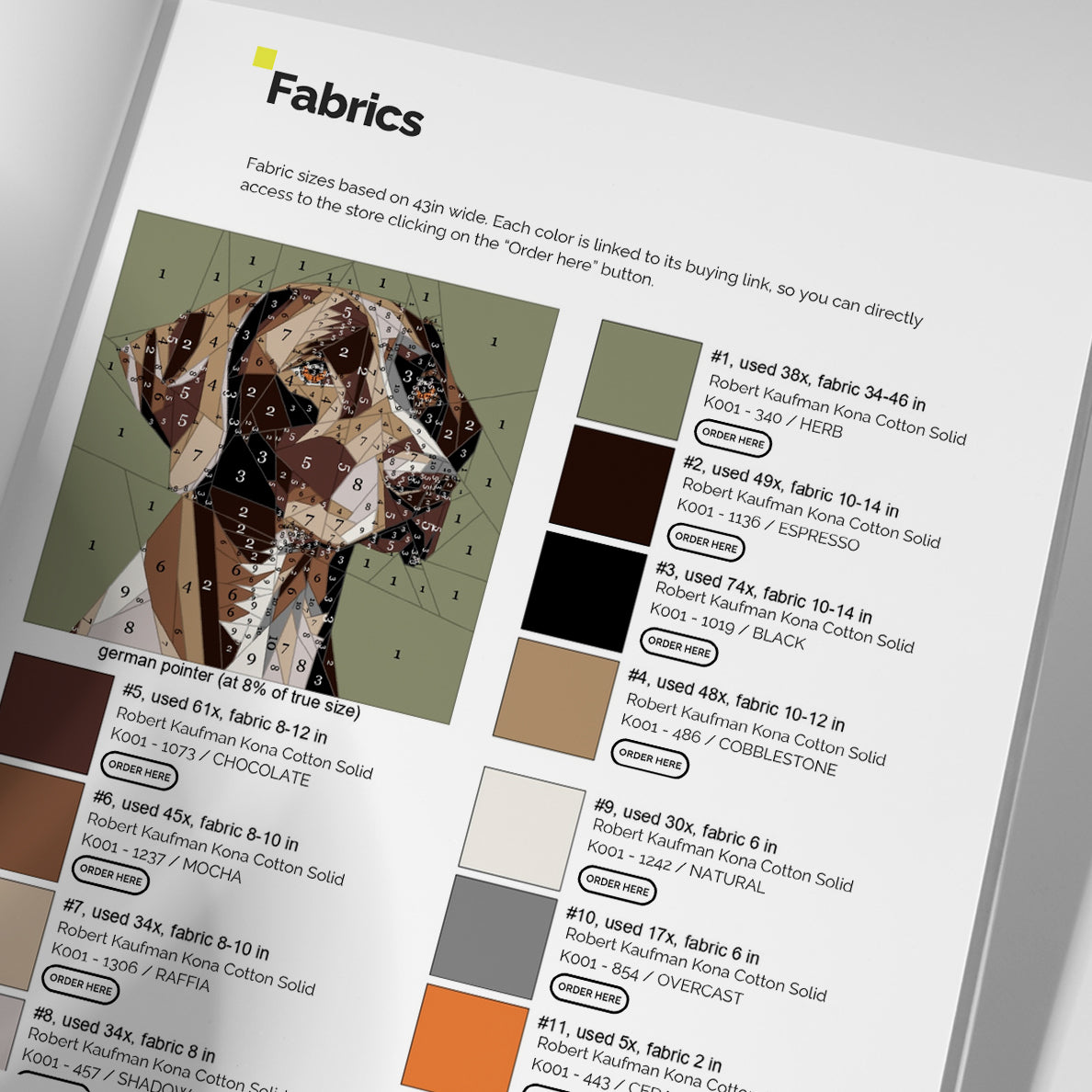 German Shorthaired Pointer Dog Paper Piecing Quilt Pattern – Modern ...