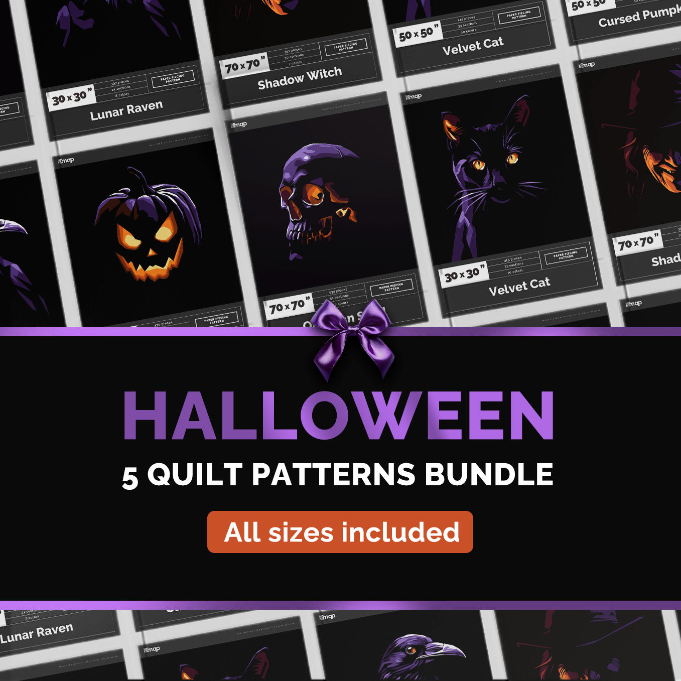 Halloween Quilt Patterns Bundle PDF – Modern Quilt Patterns