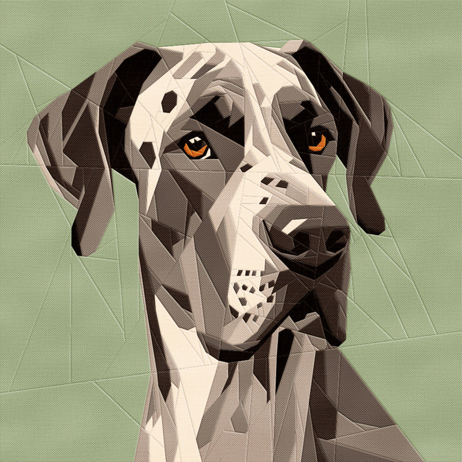 Merle Great Dane Dog Paper Piecing Quilt Pattern – Modern Quilt Patterns