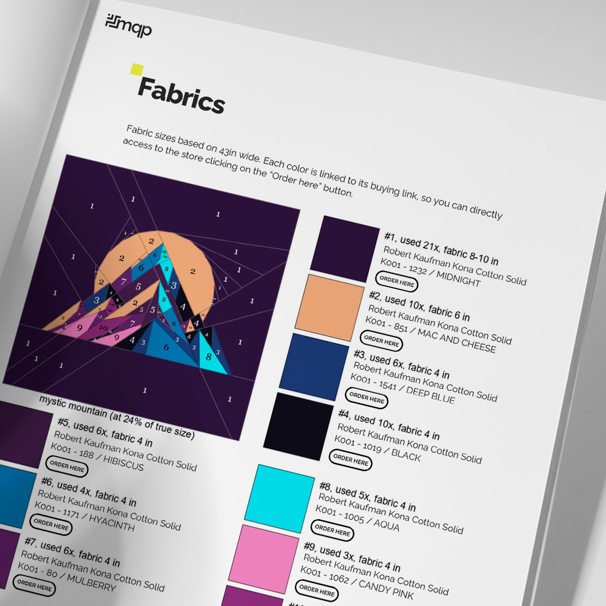 Mystic Mountain Paper Piecing Quilt pattern – Modern Quilt Patterns