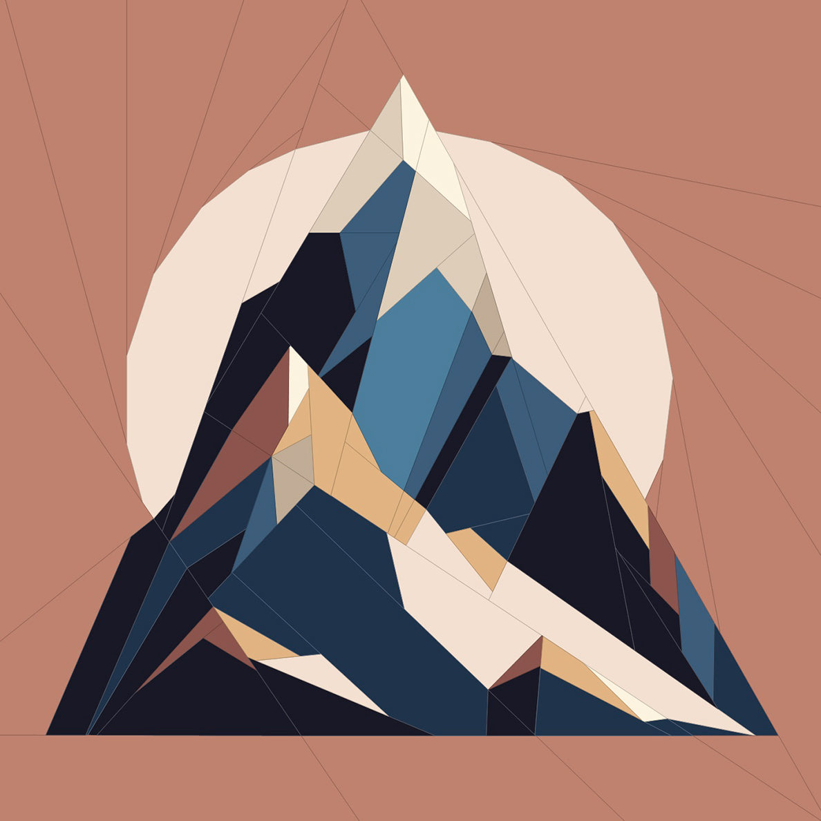 Rock Mountain Paper Piecing Quilt pattern – Modern Quilt Patterns