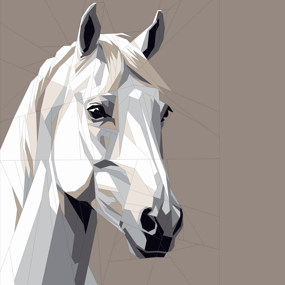Horse Paper Pieced Pattern White Horse Paper Piecing Quilt Pattern