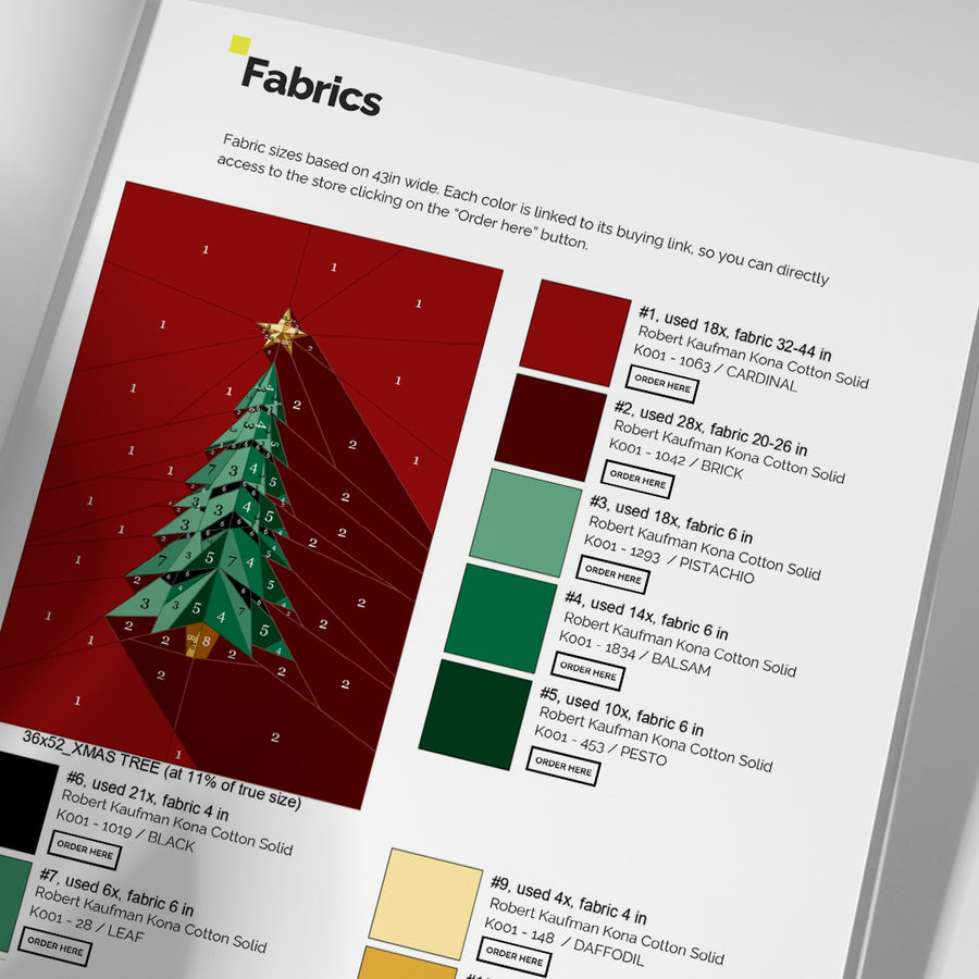 Modern Xmas Tree Paper Piecing – Modern Quilt Patterns